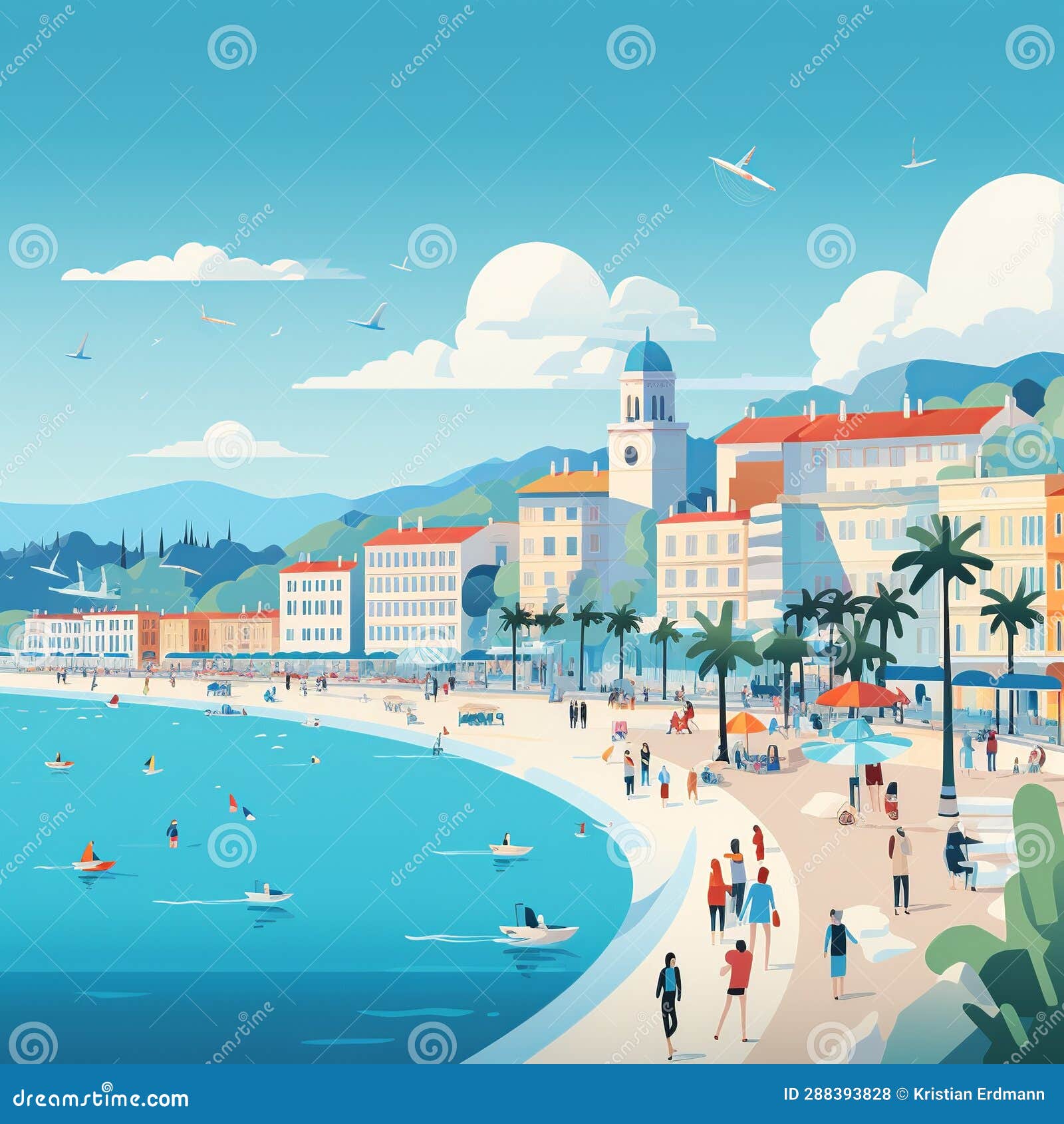 Nice Techscape: Digital Glimpse Of The French Riviera Royalty-Free ...