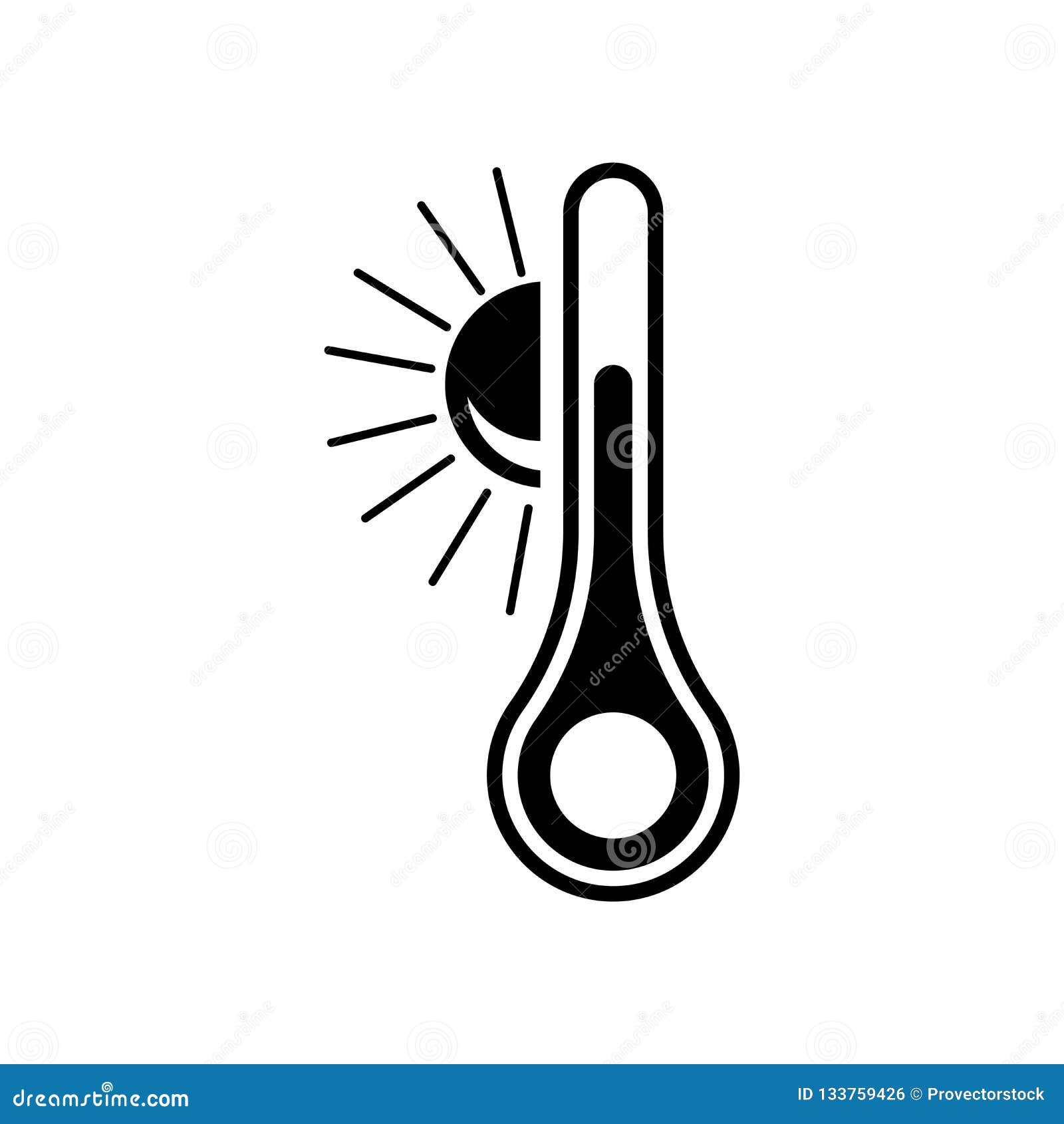 Nice Temperature Icon Vector Sign and Symbol Isolated on White B Stock ...