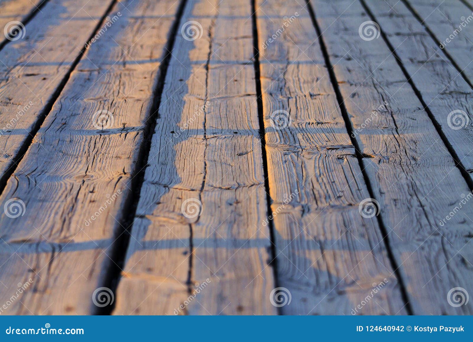 Nice Textured Boards in Perspective at Sunset Stock Photo - Image of ...