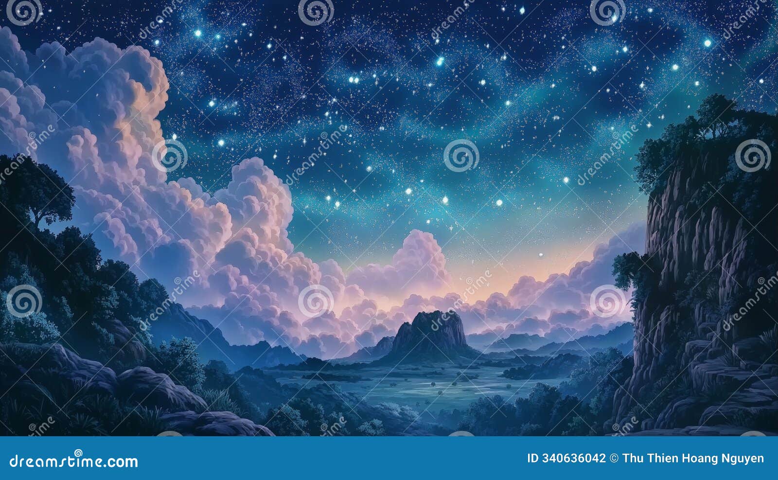 Nice Theme Anime Background Stock Photo - Image of black, fantasy ...