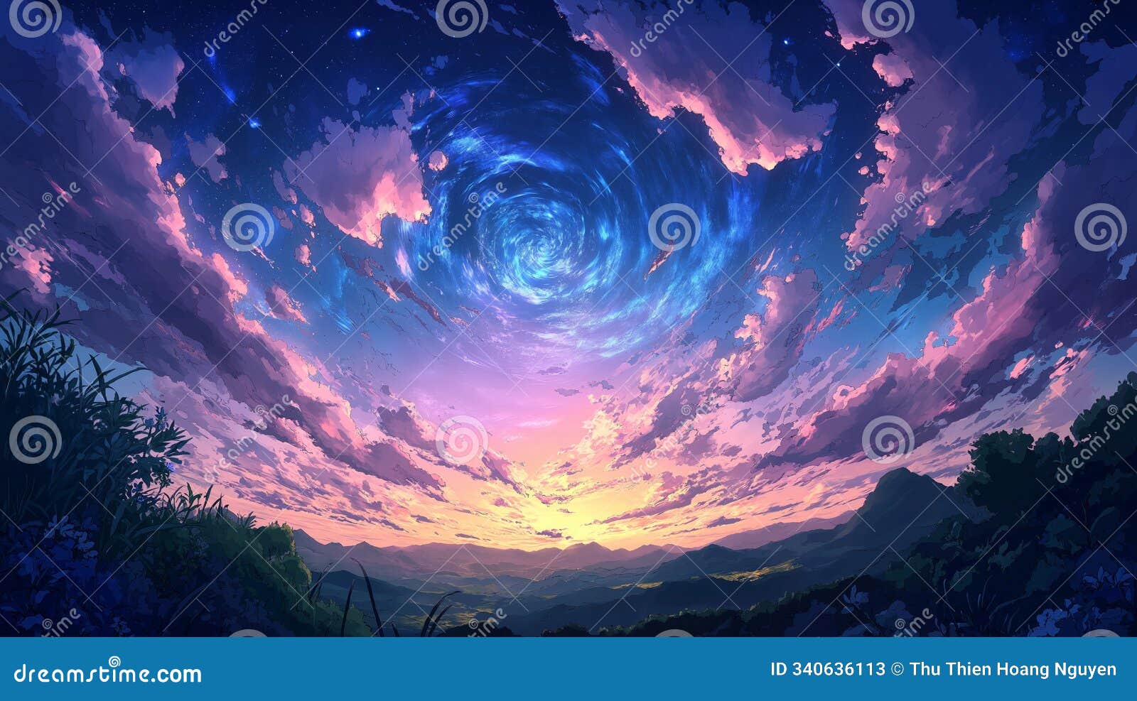 Nice Theme Anime Background Stock Image - Image of colors, theme: 340636113