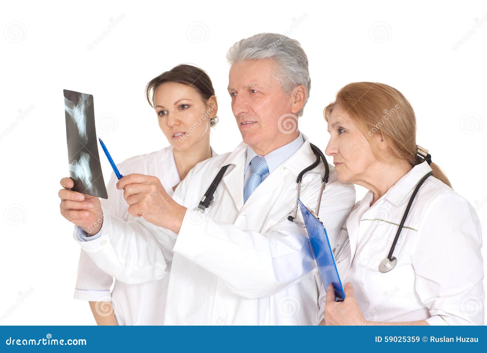 Nice Three Doctors with Xray Stock Image - Image of medicine, style ...