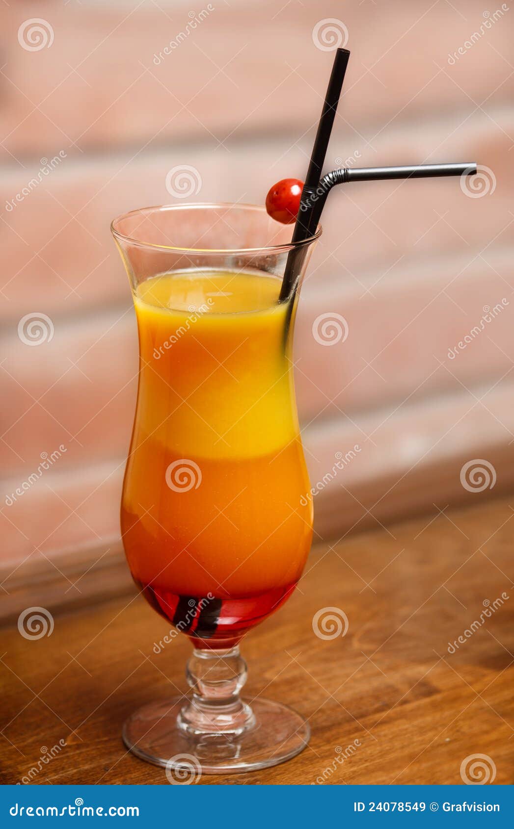 Nice Three-layered Cocktail Stock Image - Image of studio, shot: 24078549