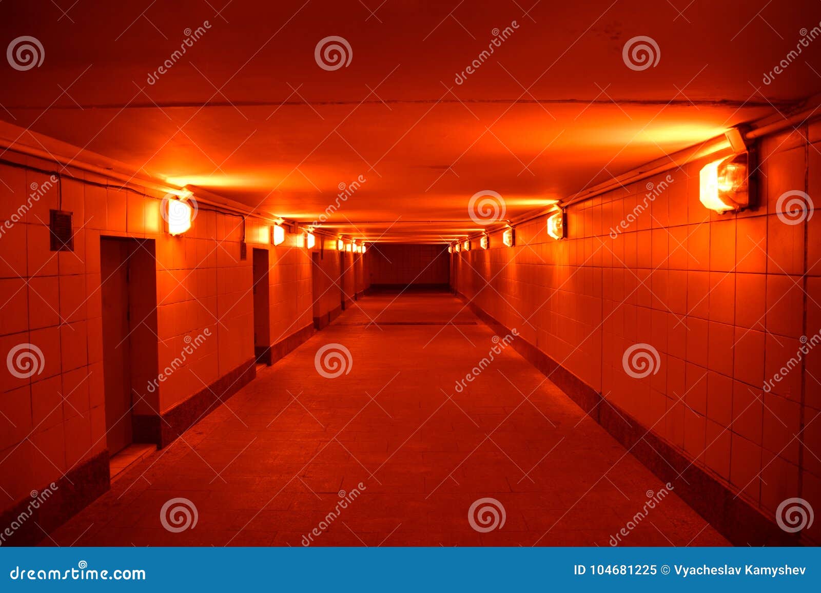 Underground Crossing Over the Road Stock Image - Image of underground ...