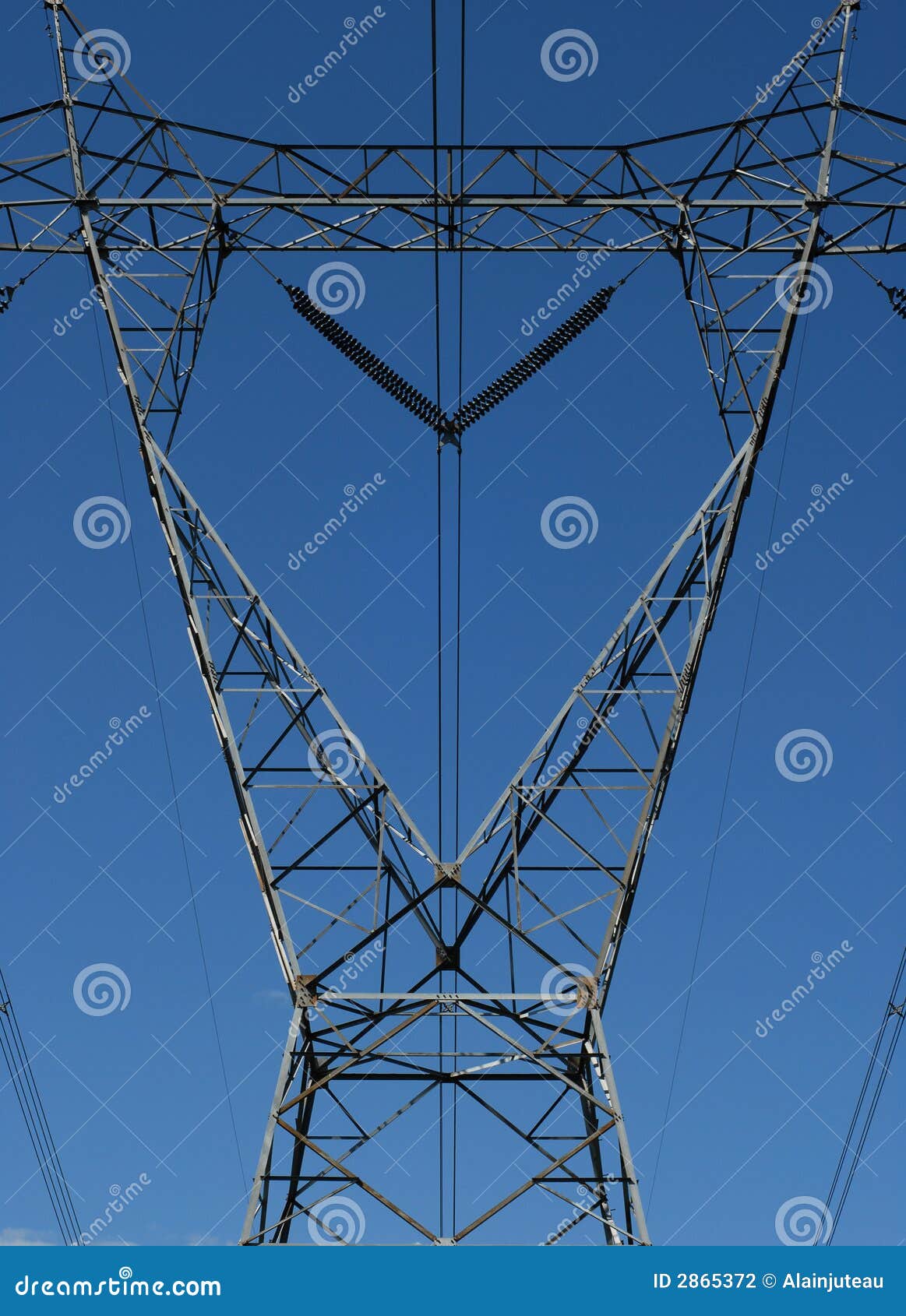 Nice V shape pylon stock photo. Image of metal, electricity - 2865372