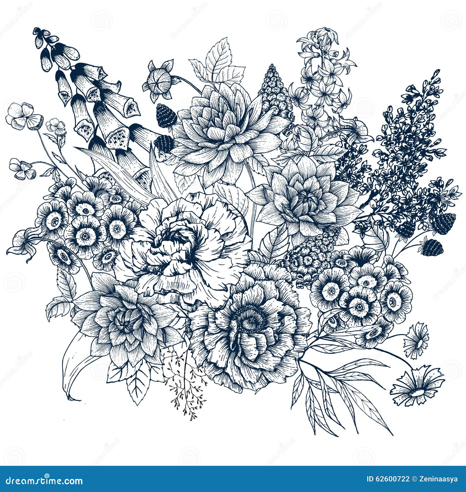 Nice vector flowers stock vector. Illustration of chamomile - 62600722