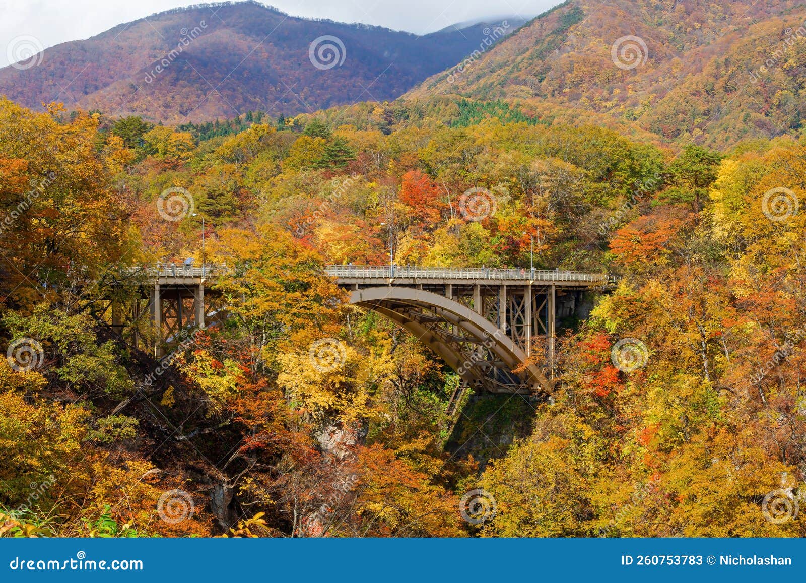 Nice View Autumn Foliage at Naruko Gorge Japan Stock Image - Image of ...