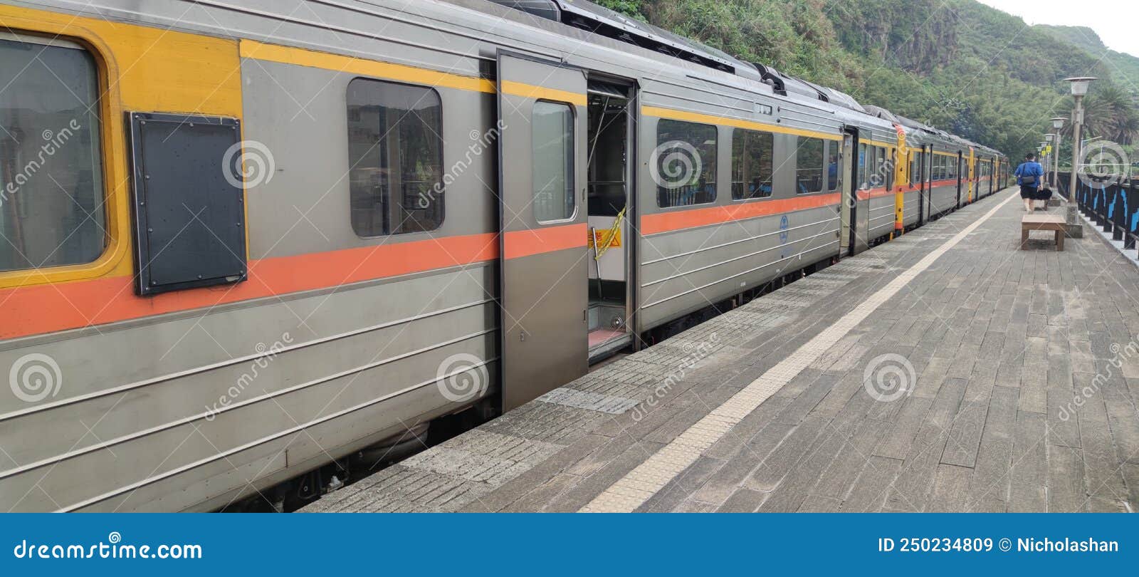 Scenery Of Badouzi Railway Station In Keelung City, Taiwan Editorial ...