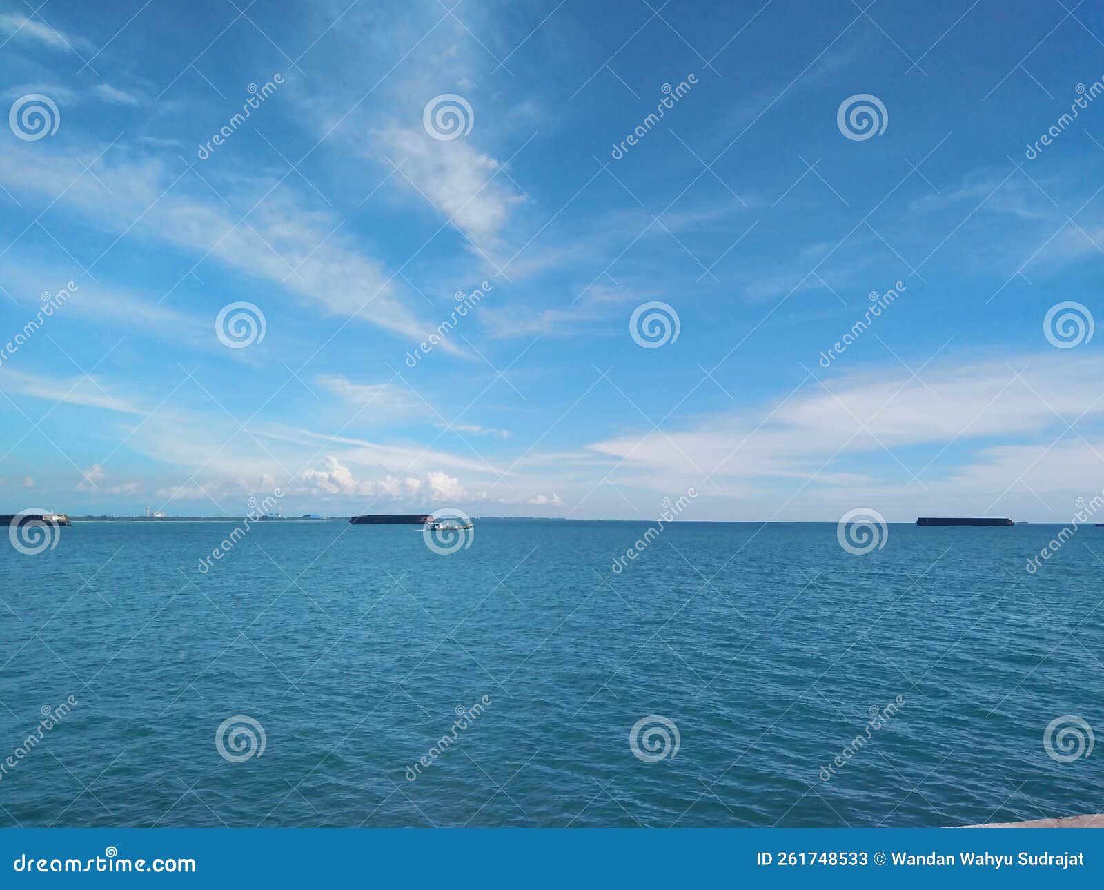 Nice View of the Blue Sky and the Ship Stock Image - Image of island ...