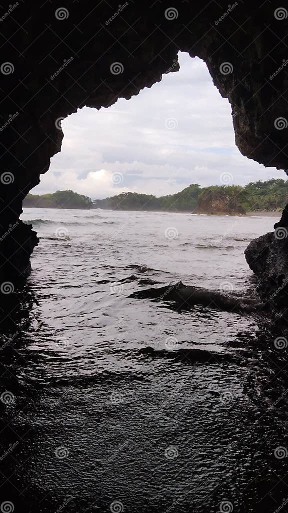 Nice View from the Cave Leading To the Beach Stock Image - Image of ...
