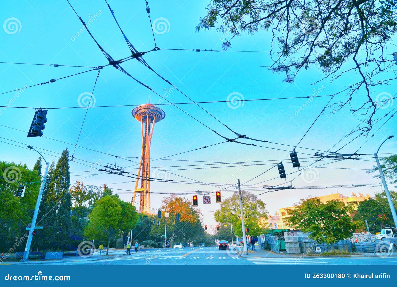 Nice View on the City of Seattle from the Space Needle Tower Editorial ...