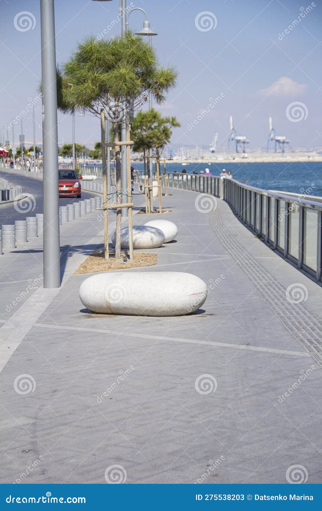 Nice View of the Embankment in the Center of Larnaca Stock Image ...