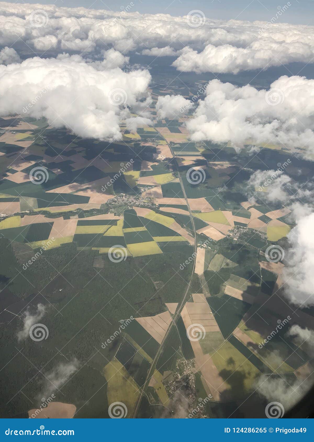 View on Fields from the Plane Stock Image - Image of green, europe ...