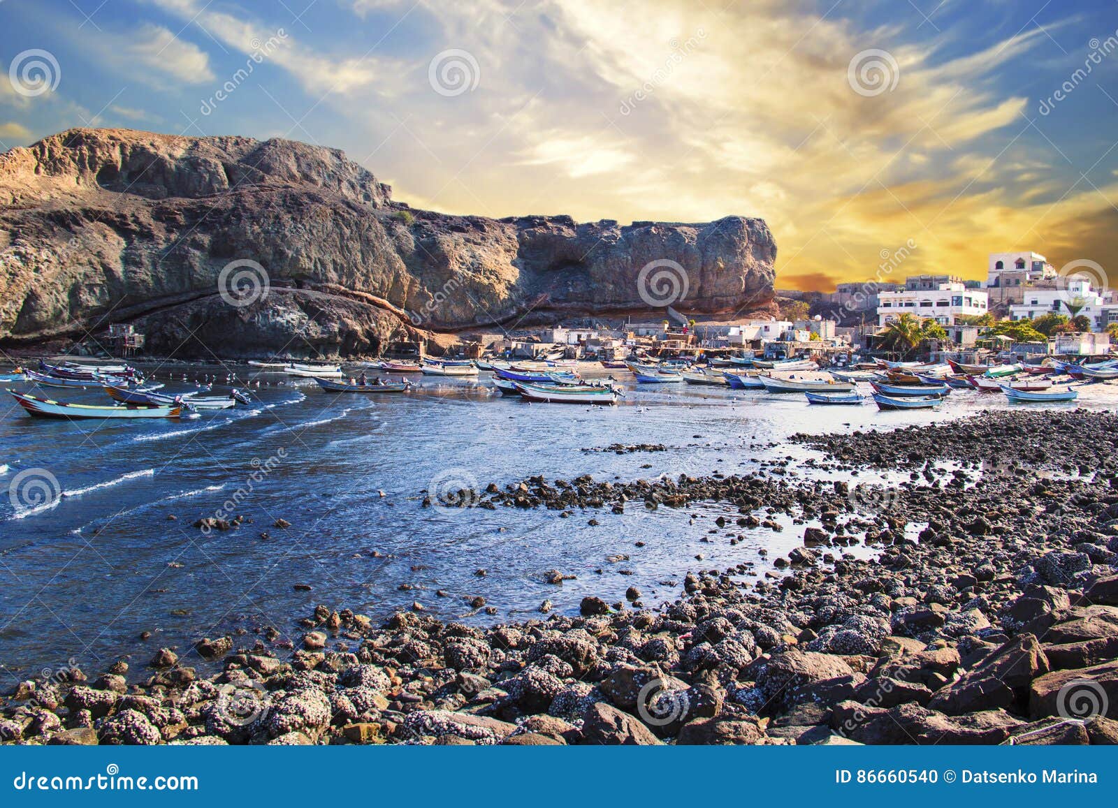 Nice View of the Gulf of Aden in Yemen Stock Photo - Image of sundown ...