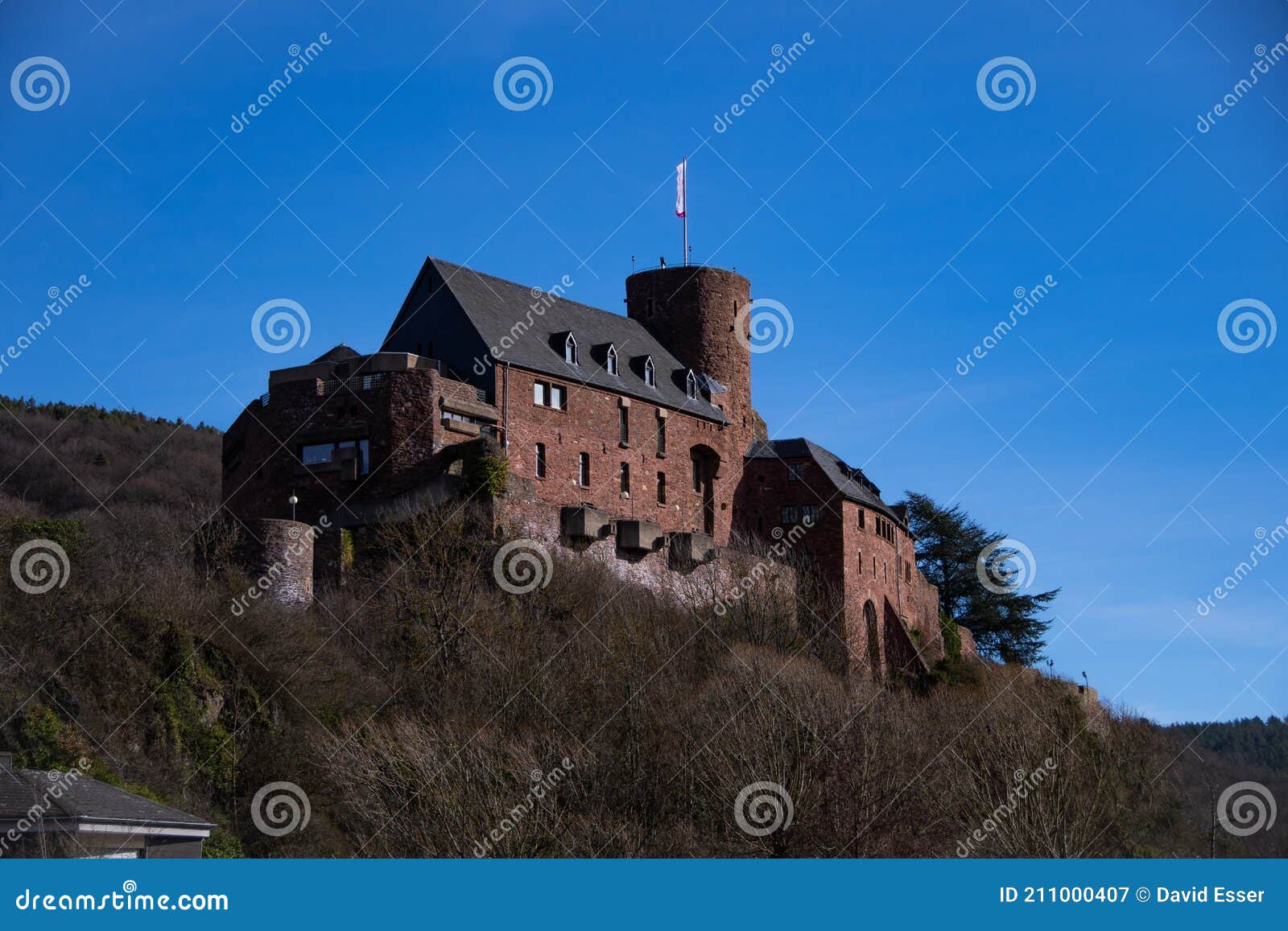 Nice View of Hengebach Castle on the Rur in Heimbach Stock Image ...
