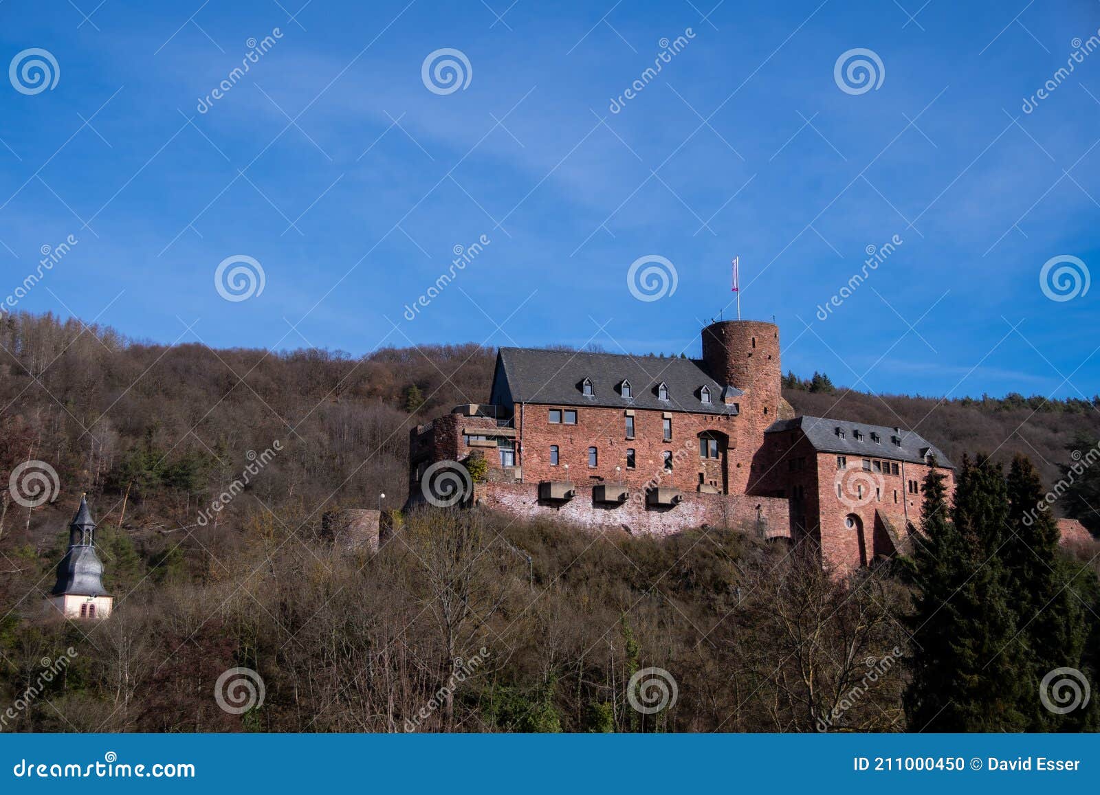 Nice View of Hengebach Castle on the Rur in Heimbach Stock Photo ...