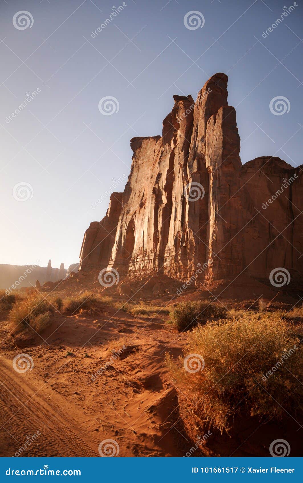 Big Rock at the Edge of the Track of Monument Valley Stock Image ...