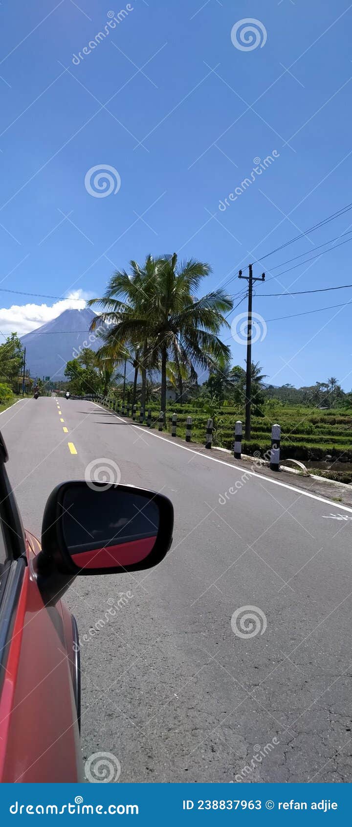 Nice View of Mount Merapi Today Stock Image - Image of mount, today ...