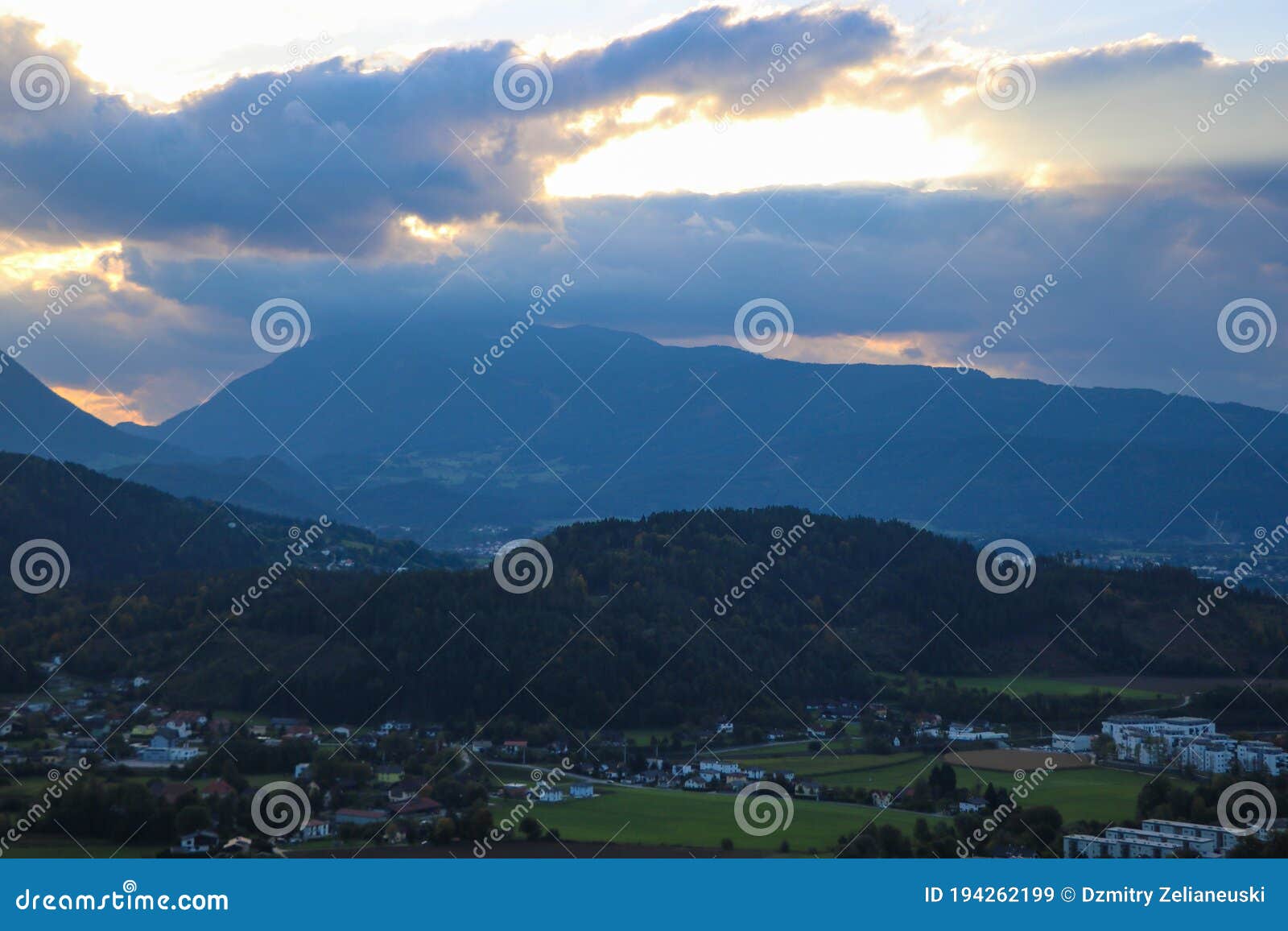 Nice View of the Mountains during Sunset Stock Image - Image of sunset ...