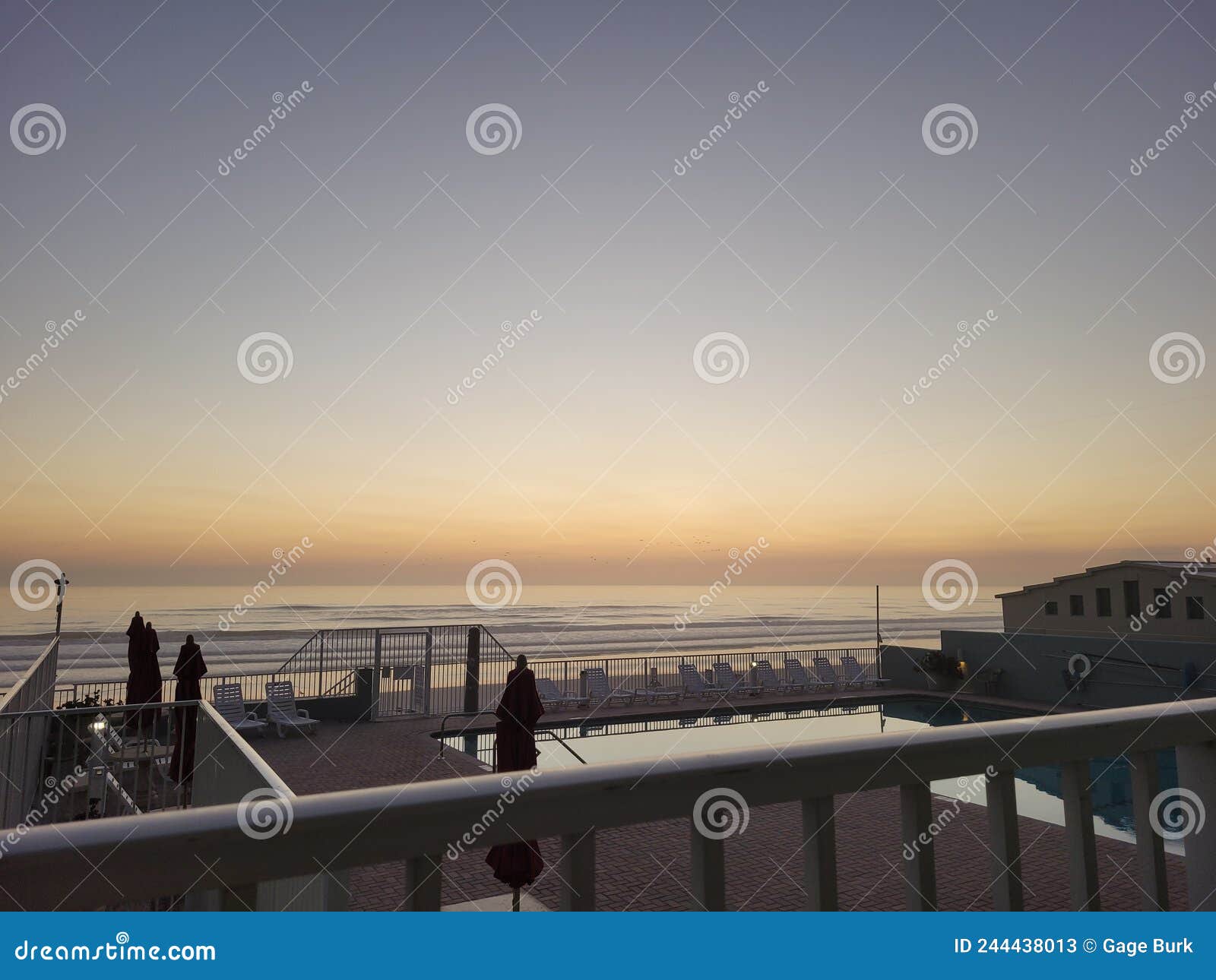A Nice View of the Ocean from Florida. Stock Image - Image of shore ...