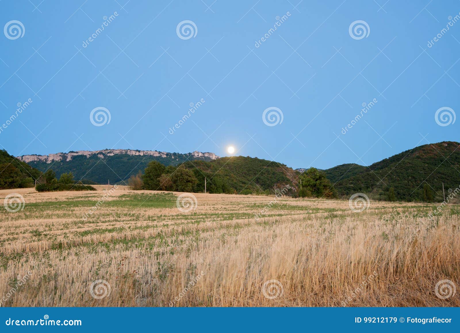 Nice View Over the Mountains and Fields in the Hills Underneath Stock ...