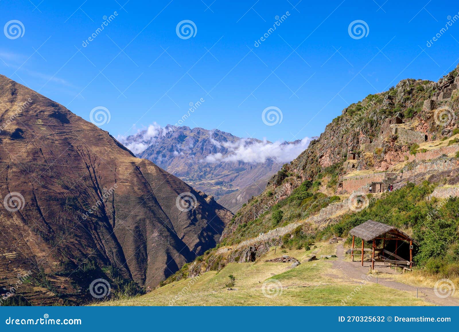 Nice View of the Pisac Ruins in Cusco Stock Photo - Image of fortress ...