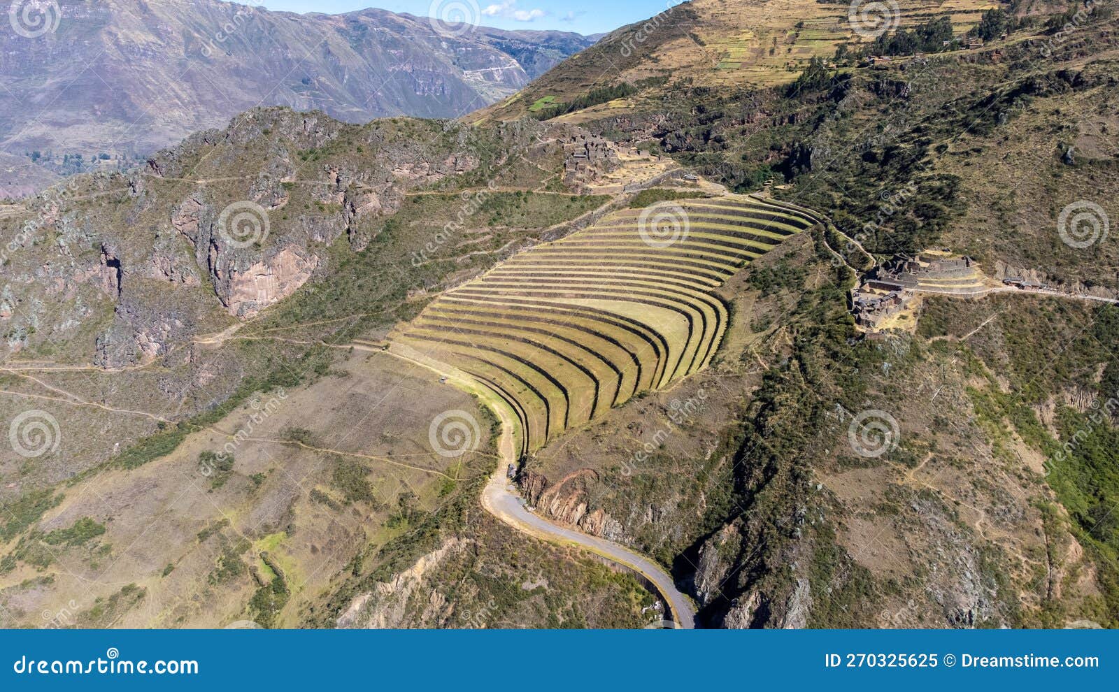 Nice View of the Pisac Ruins in Cusco Stock Image - Image of hillside ...