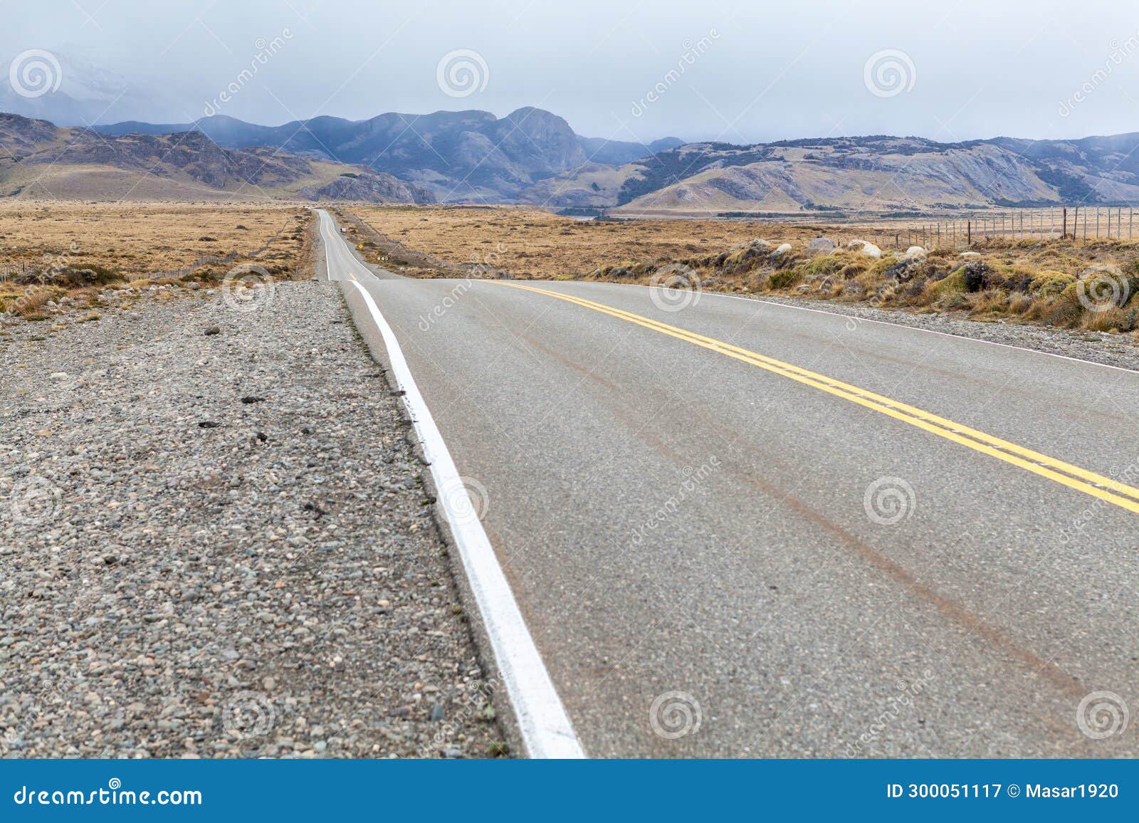 Nice View of the Road through Argentinian Patagonia Stock Image - Image ...