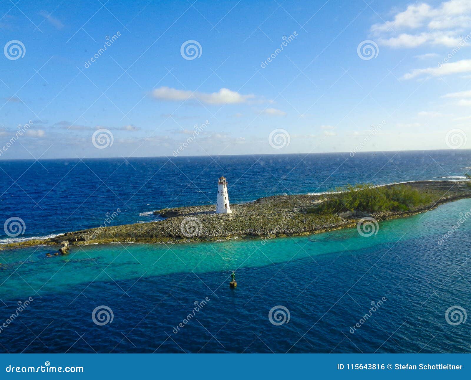 Nice View To an Island with Lighthouse Stock Photo - Image of island ...