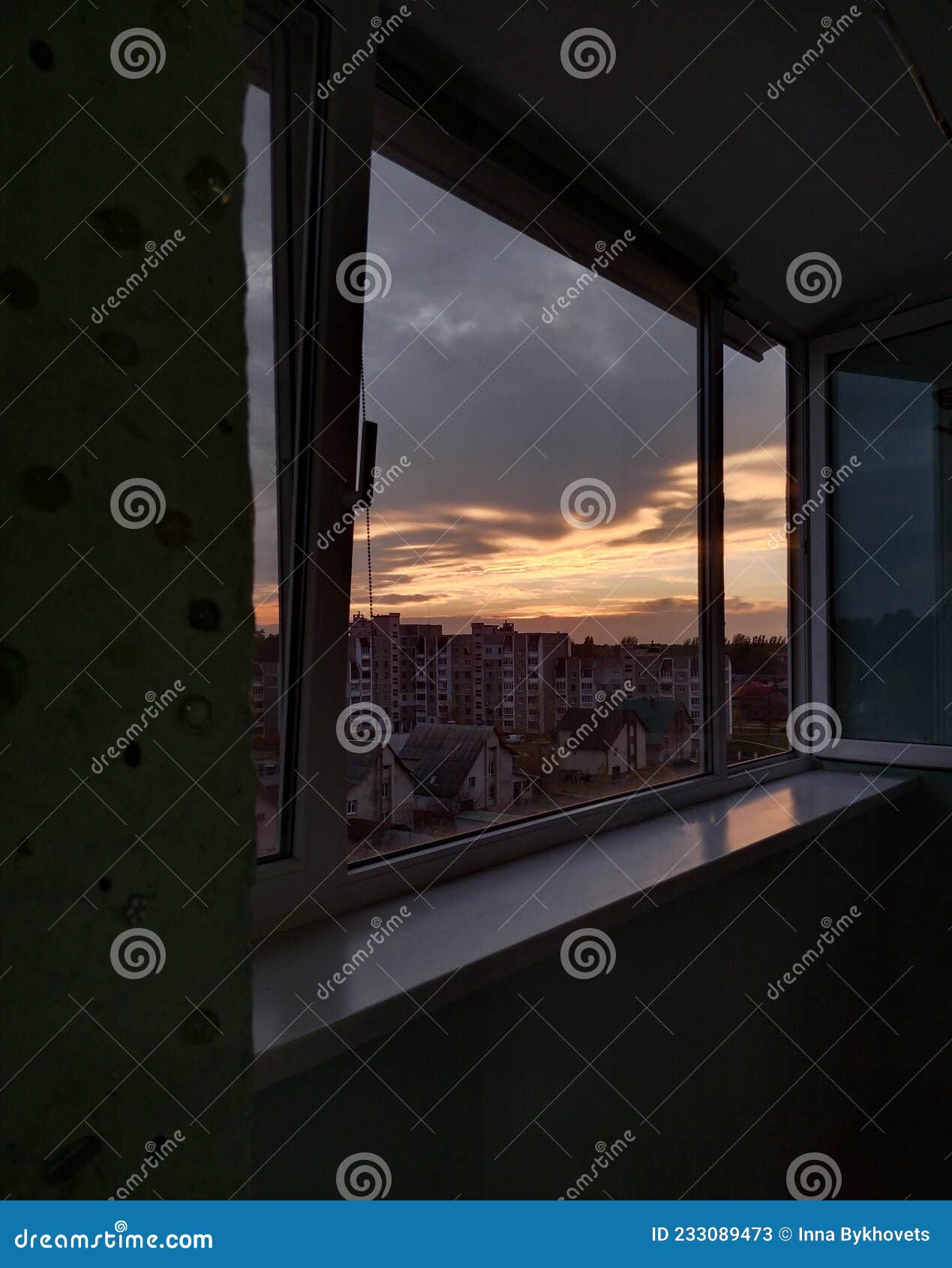 Nice View from the Window of a High-rise Building Stock Image - Image ...