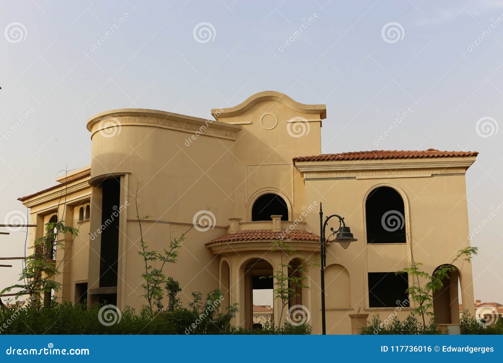 Nice Villa with a Nice Green Garden Stock Photo - Image of nice, green ...