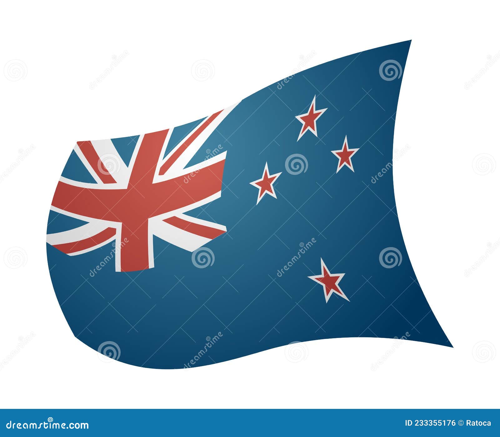Nice Waitangi flag draw stock vector. Illustration of holiday - 233355176
