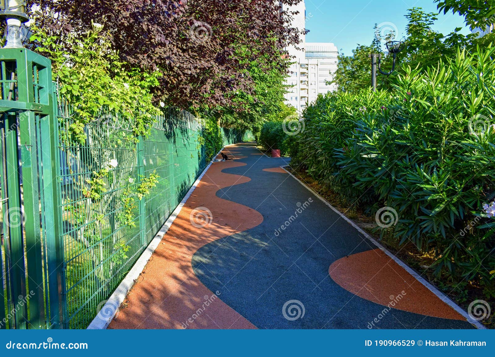A Nice Walking Path in the City Stock Image - Image of cityn, purple ...