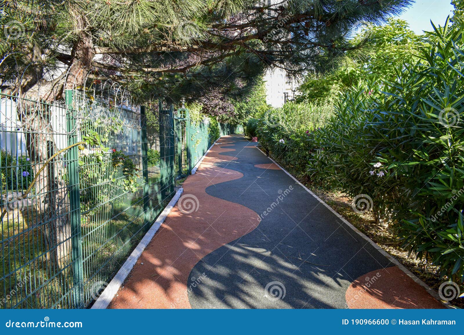 A Nice Walking Path in the City Stock Photo - Image of view, blue ...