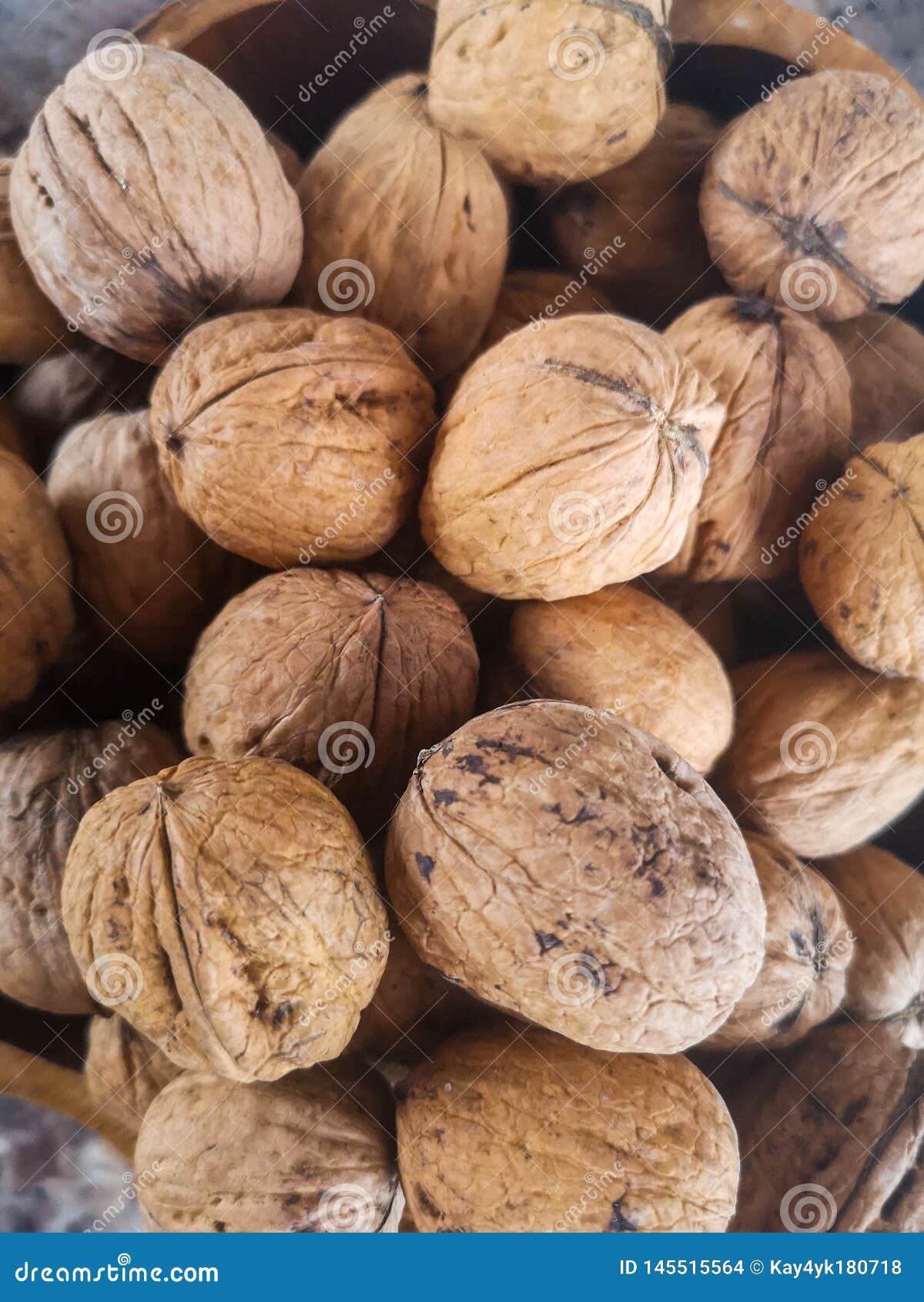 Nice Walnuts On Black Background. Close Up Stock Photo - Image of ...