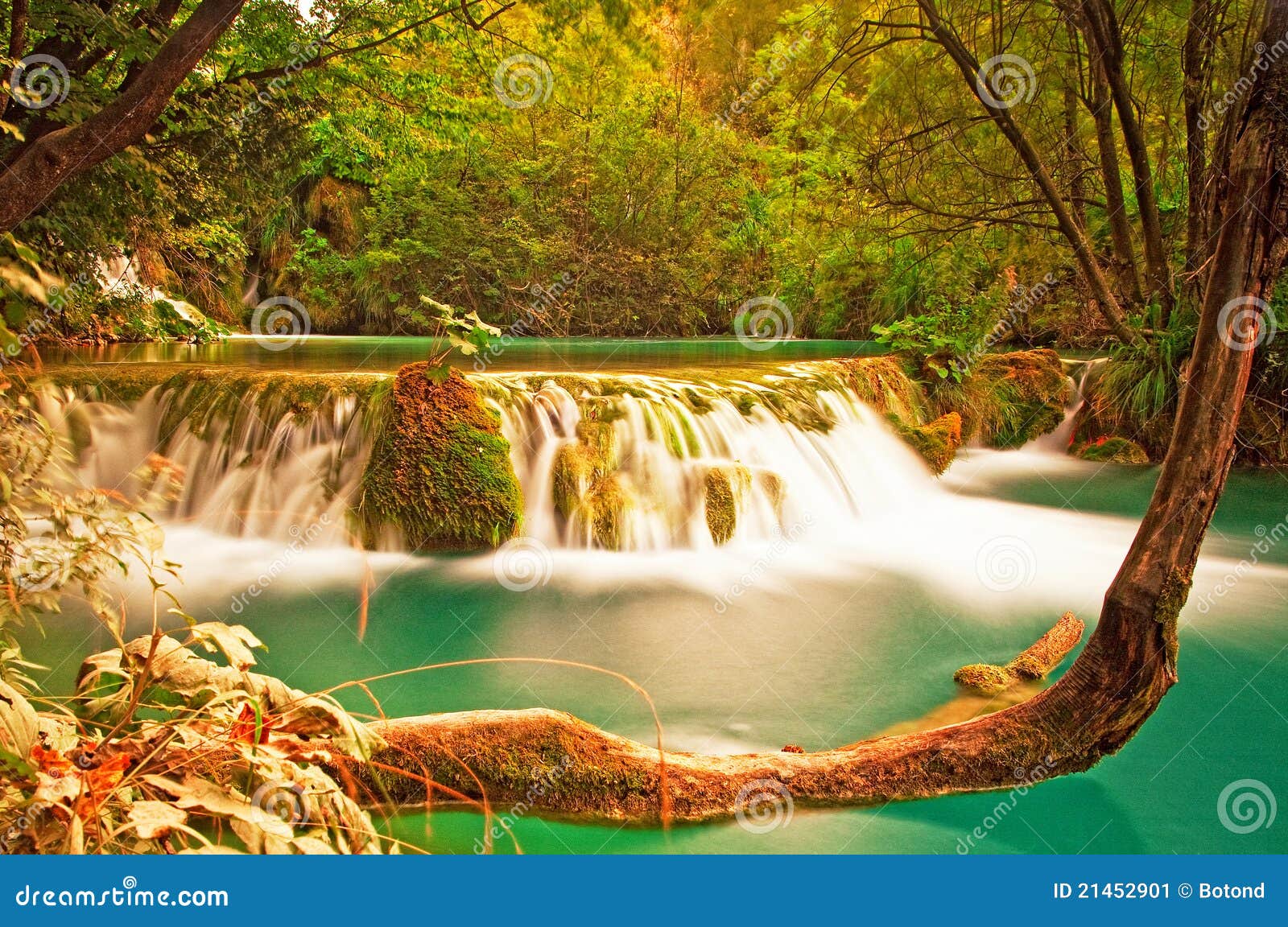 Nice waterfall stock image. Image of lake, outdoor, color - 21452901