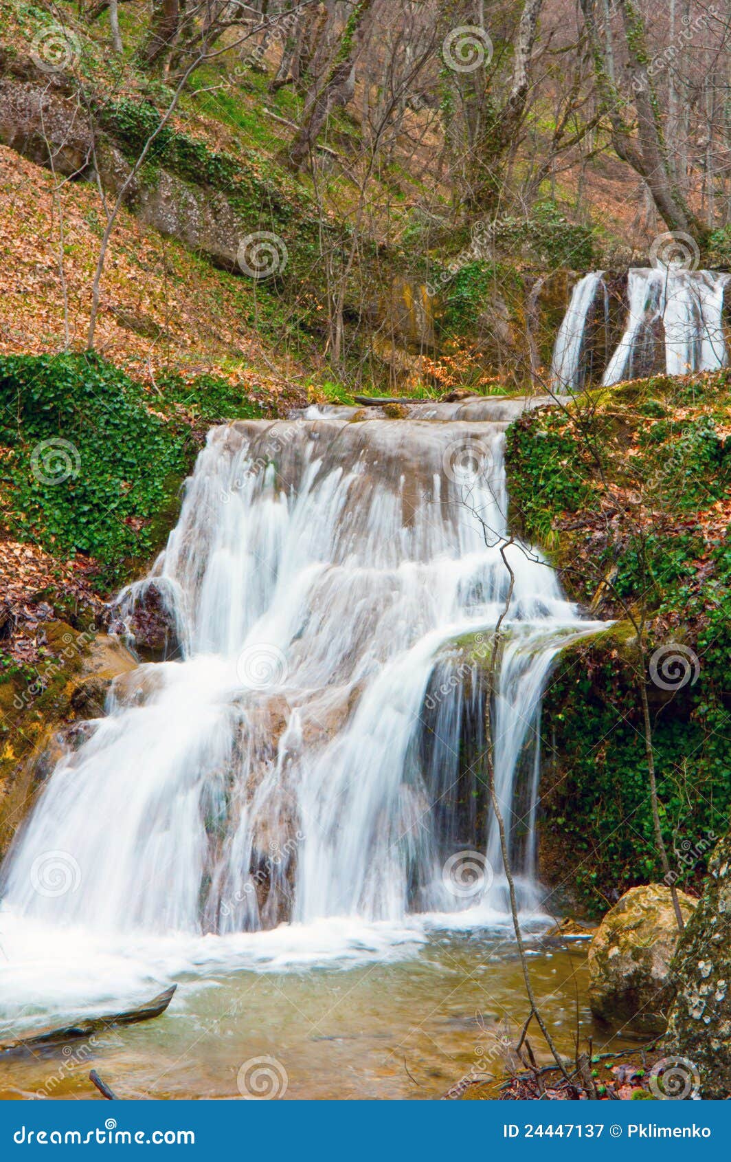 Nice waterfall stock image. Image of color, nature, park - 24447137