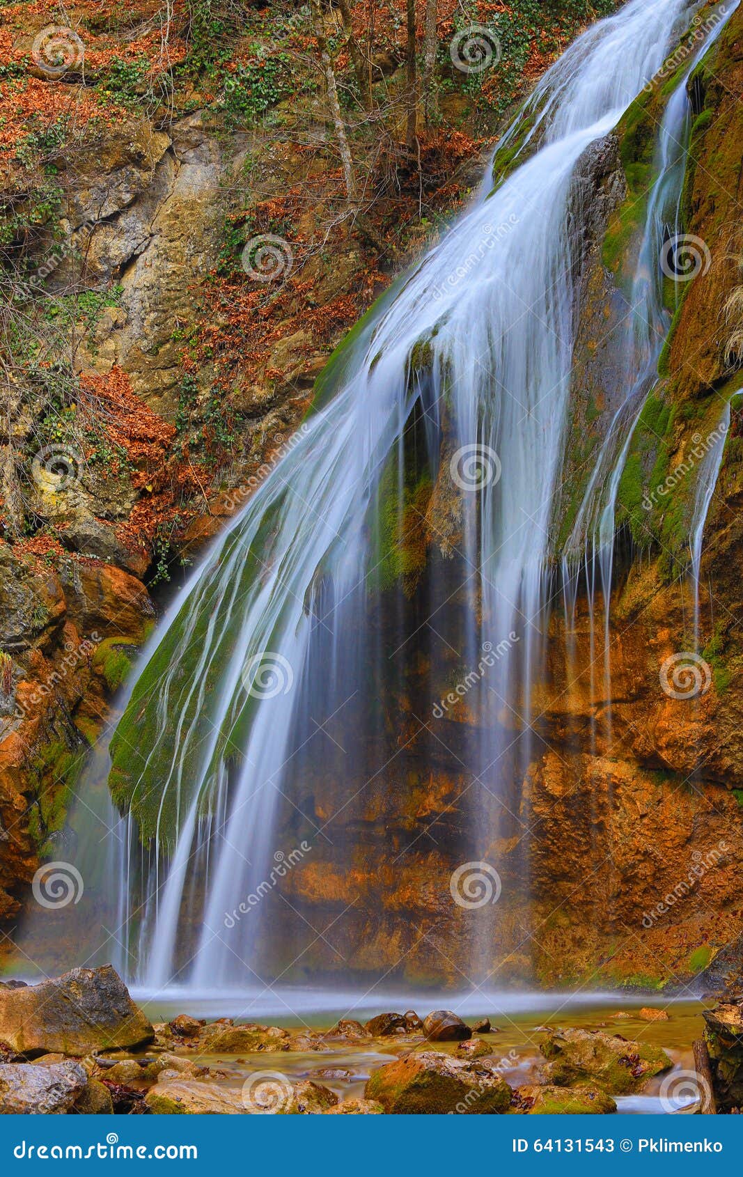 Nice waterfall stock image. Image of park, green, beautiful - 64131543