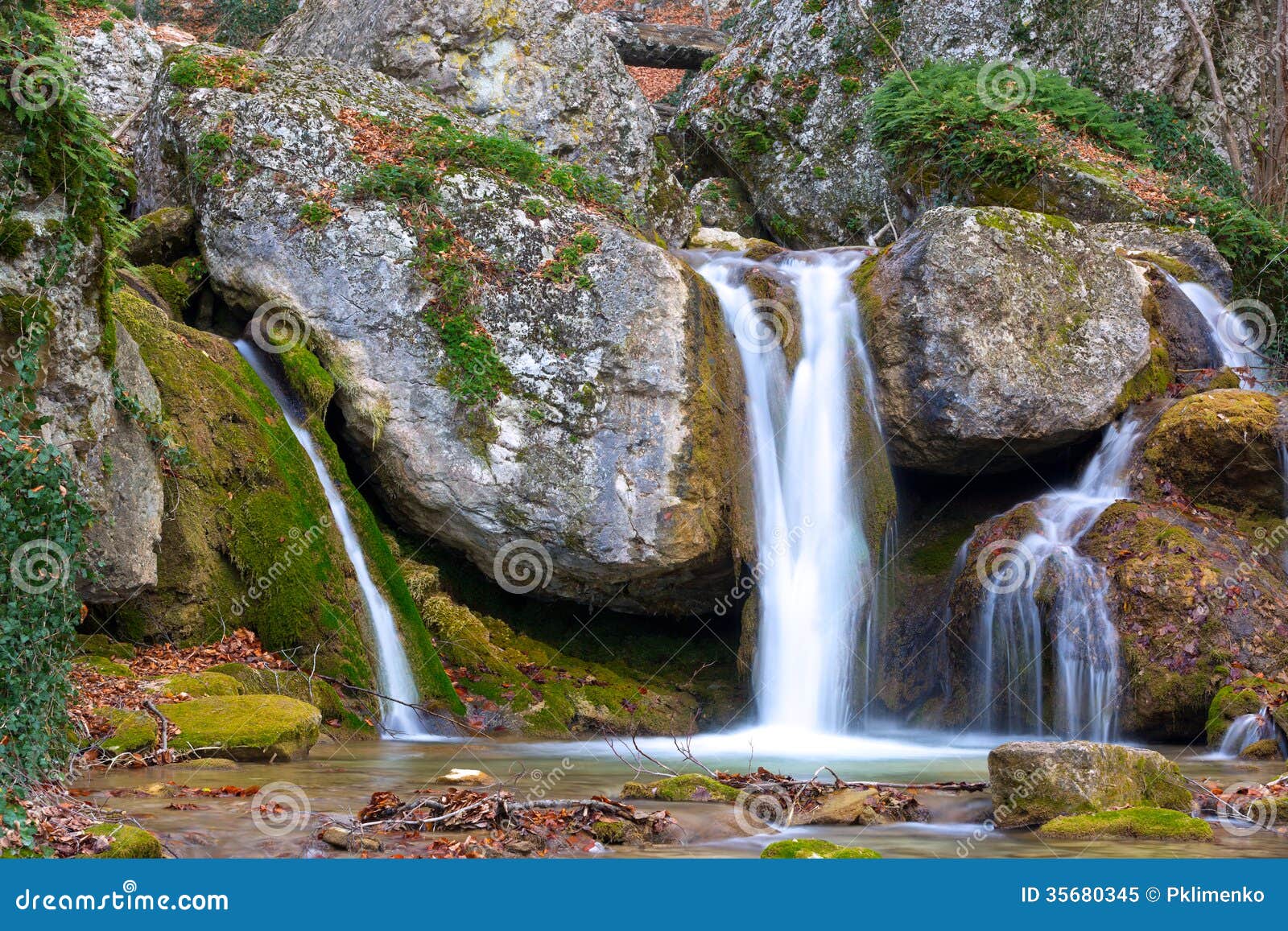 Nice waterfall stock image. Image of flow, fall, beautiful - 35680345