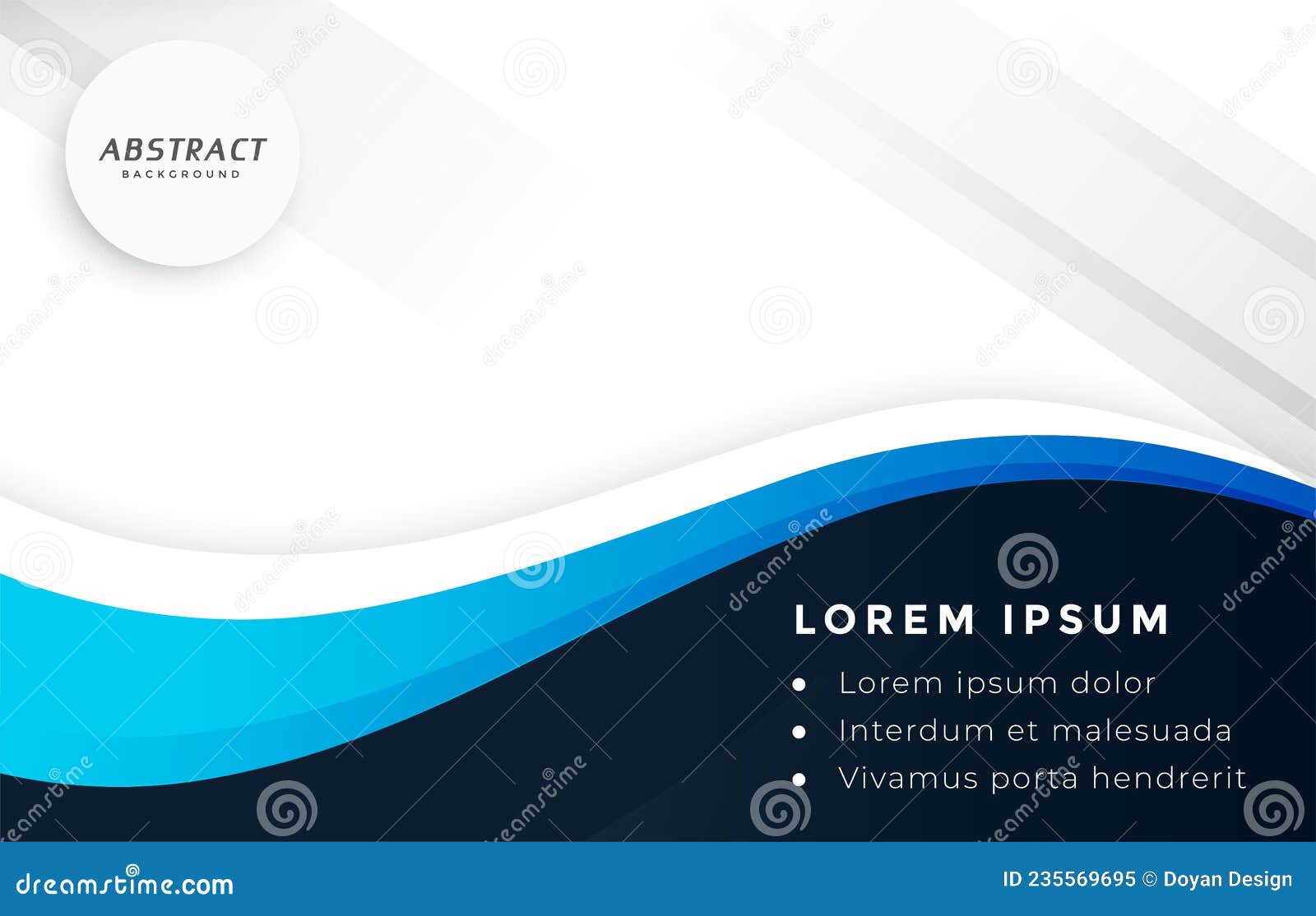 Nice Wavy Blue Annual Report Business Design Stock Vector ...