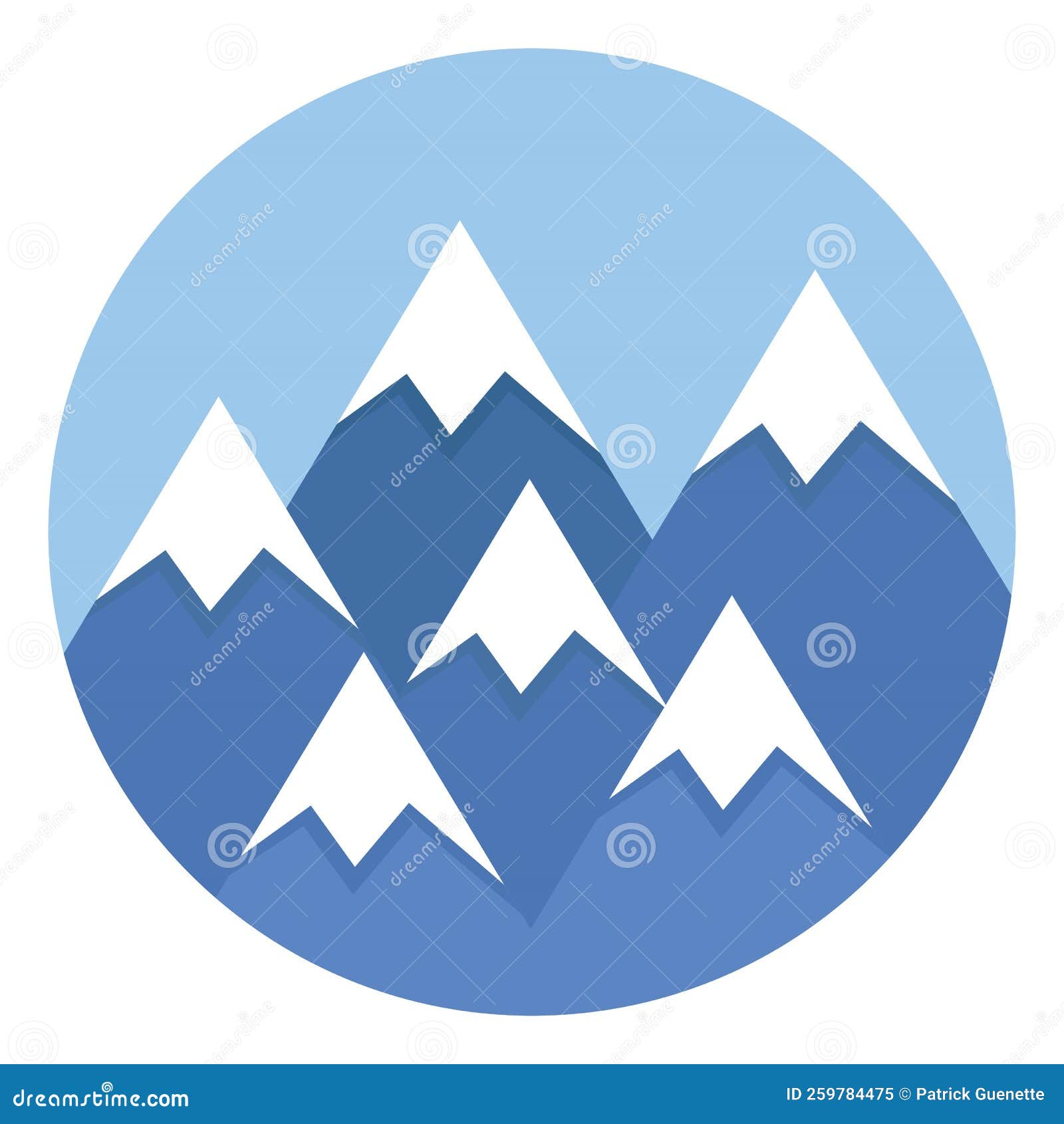 Nice Weather in the Mountains, Icon Stock Vector - Illustration of ...