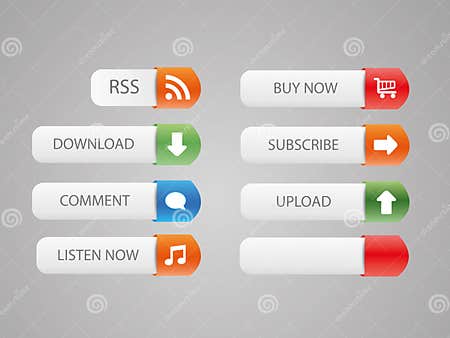 Nice web buttons stock illustration. Illustration of magnifier - 23829227