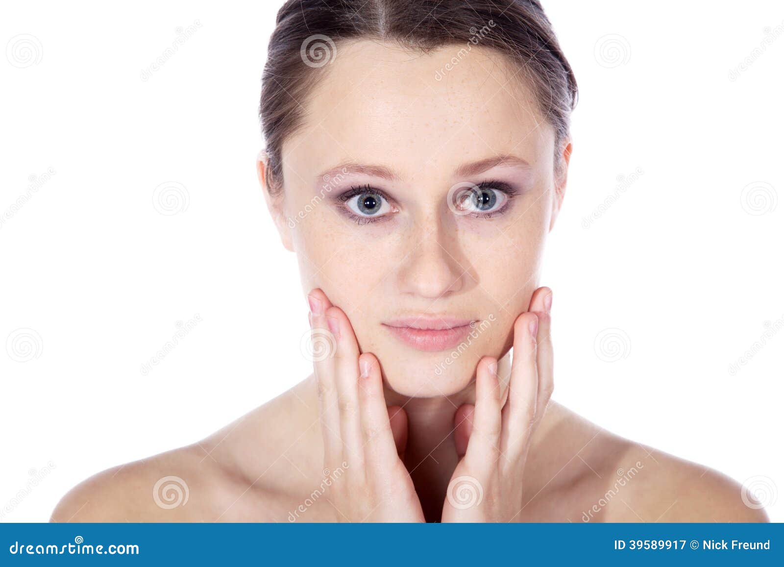 Nice Wellnes Face Very Close Up Stock Image - Image of complexion, hand ...