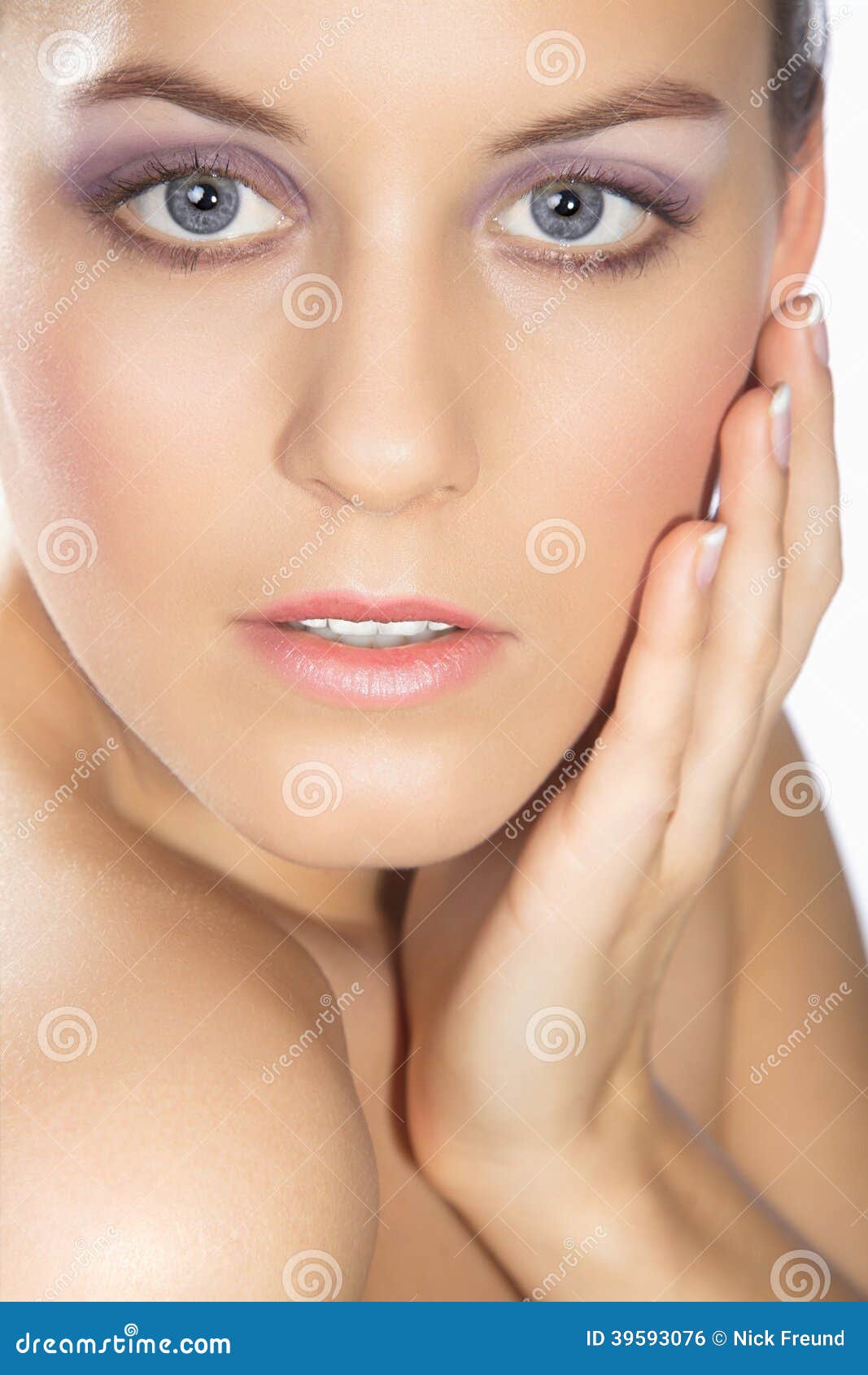 Nice Wellnes Face Very Close Up Stock Photo - Image of makeup, face ...