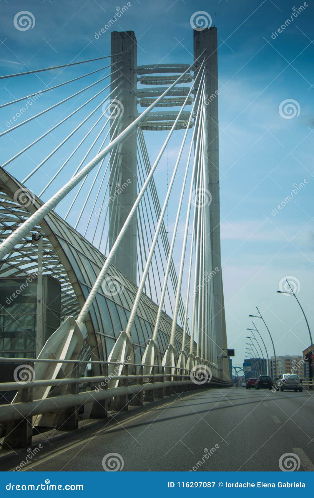 Nice White Bridge in the Sky Editorial Photography - Image of nice ...