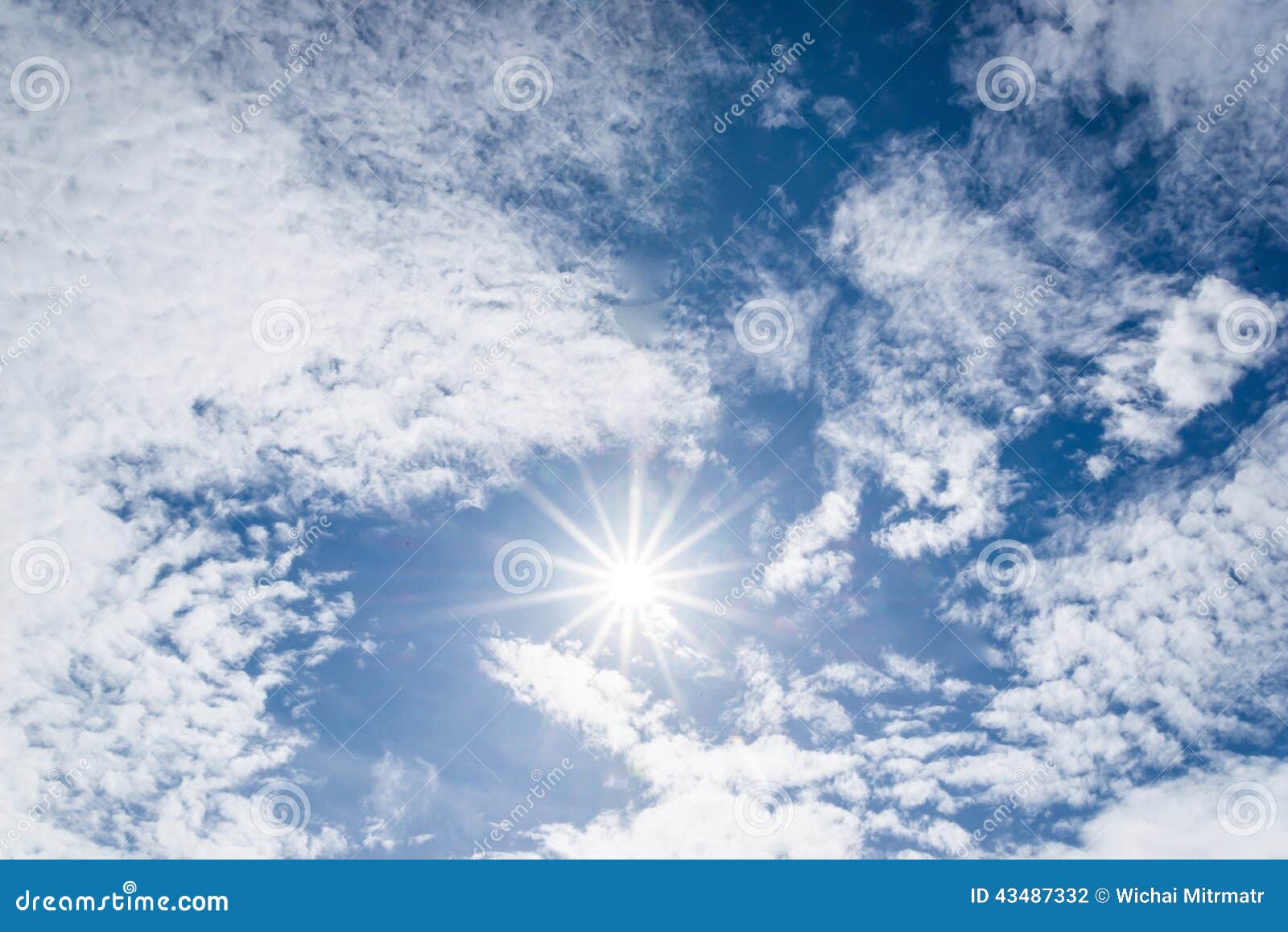 Nice White Cloud and Sun with Fair on the Sky Stock Photo - Image of ...