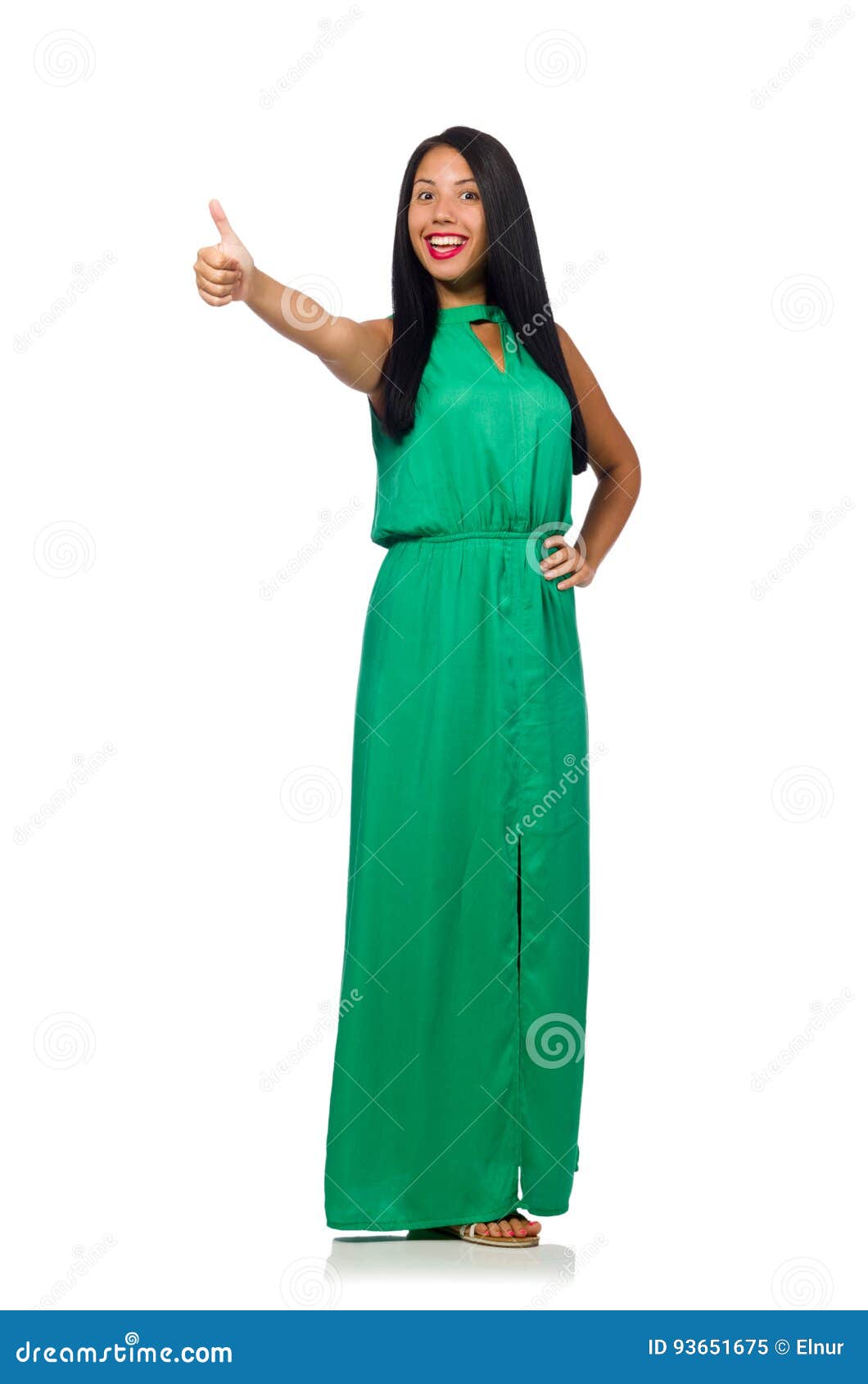 The Nice Woman Model Isolated on the White Background Stock Image ...