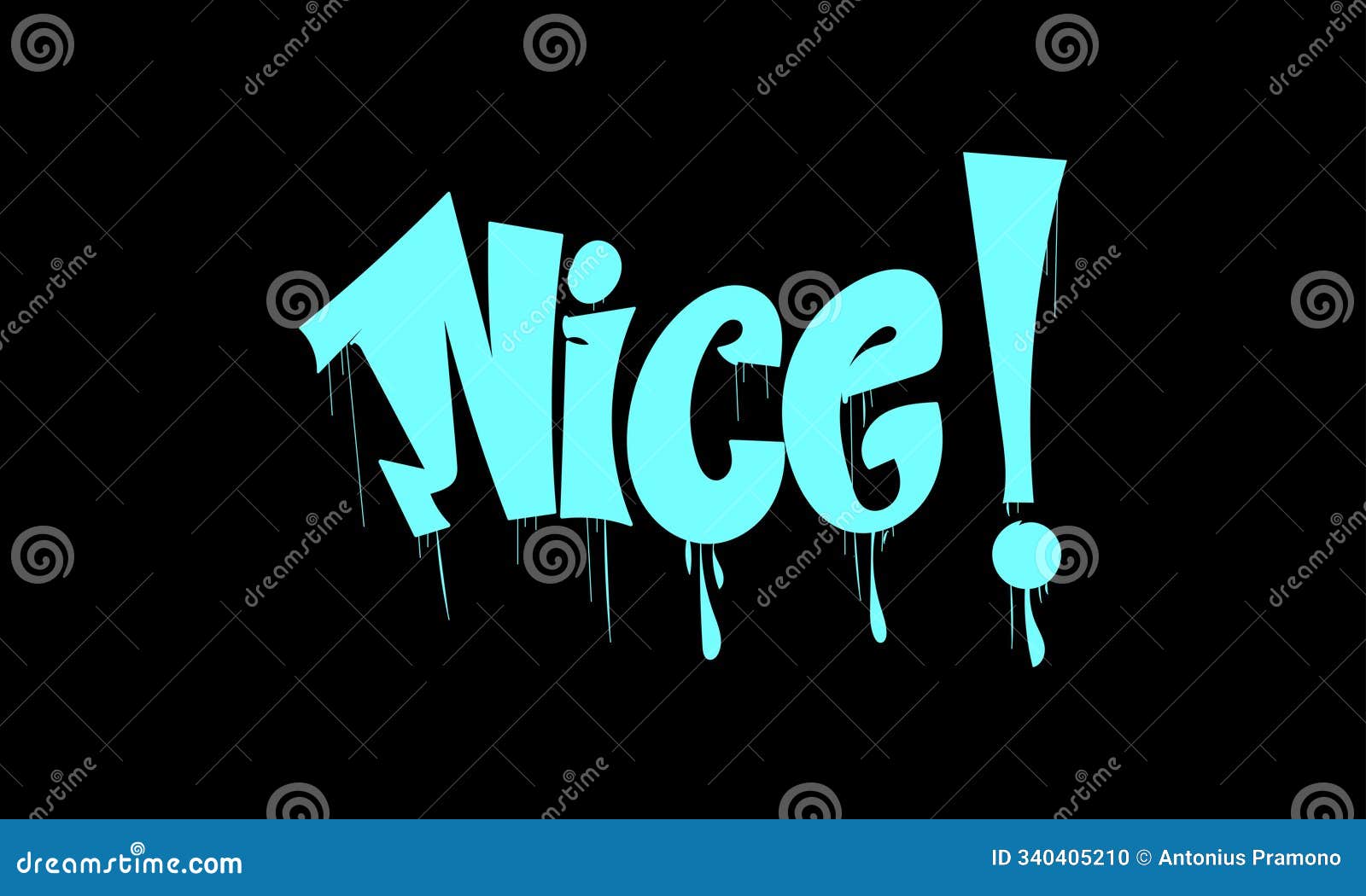 NICE Word Graffiti Style Design Stock Illustration - Illustration of ...