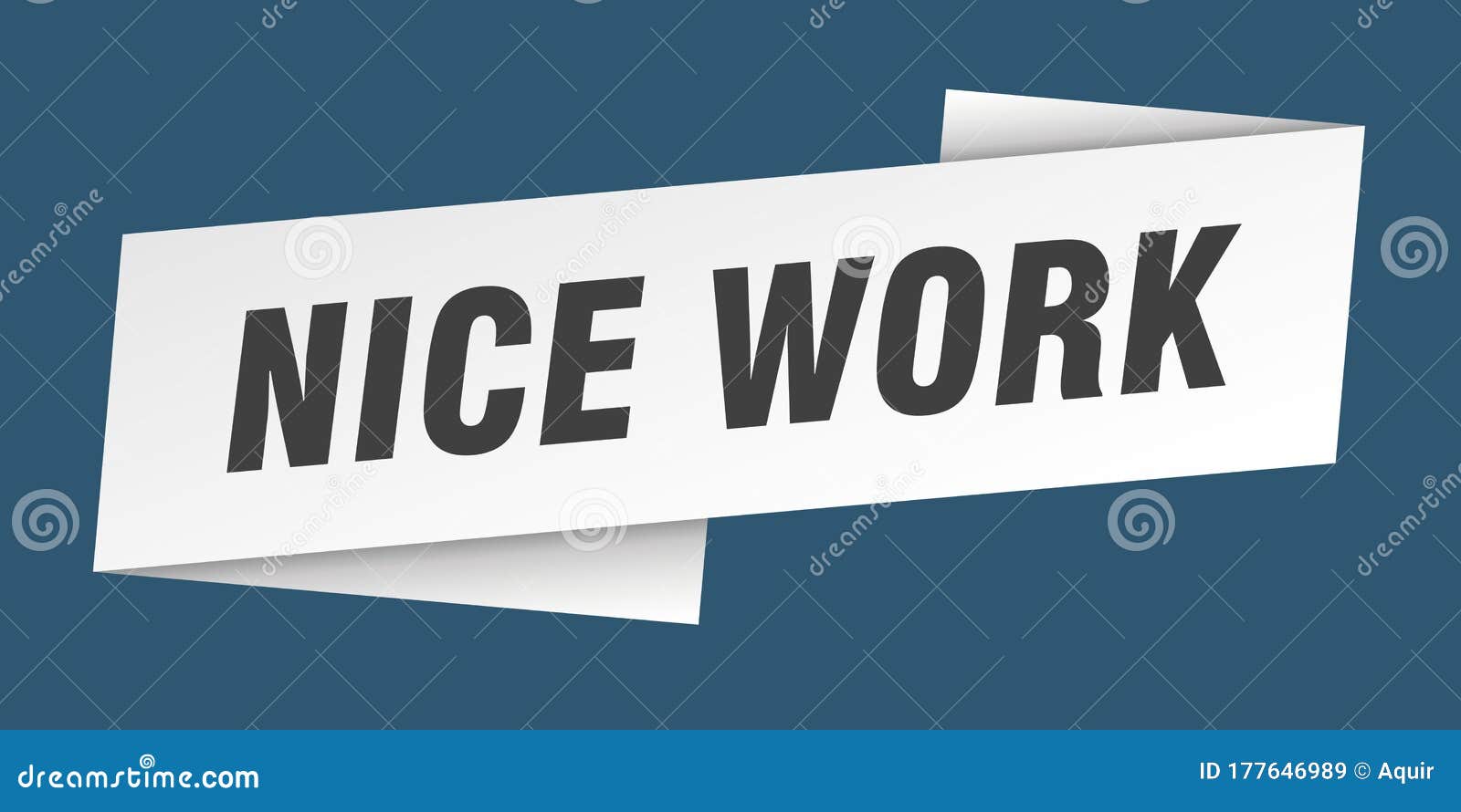 Nice Work Banner Template. Nice Work Ribbon Label Stock Vector ...