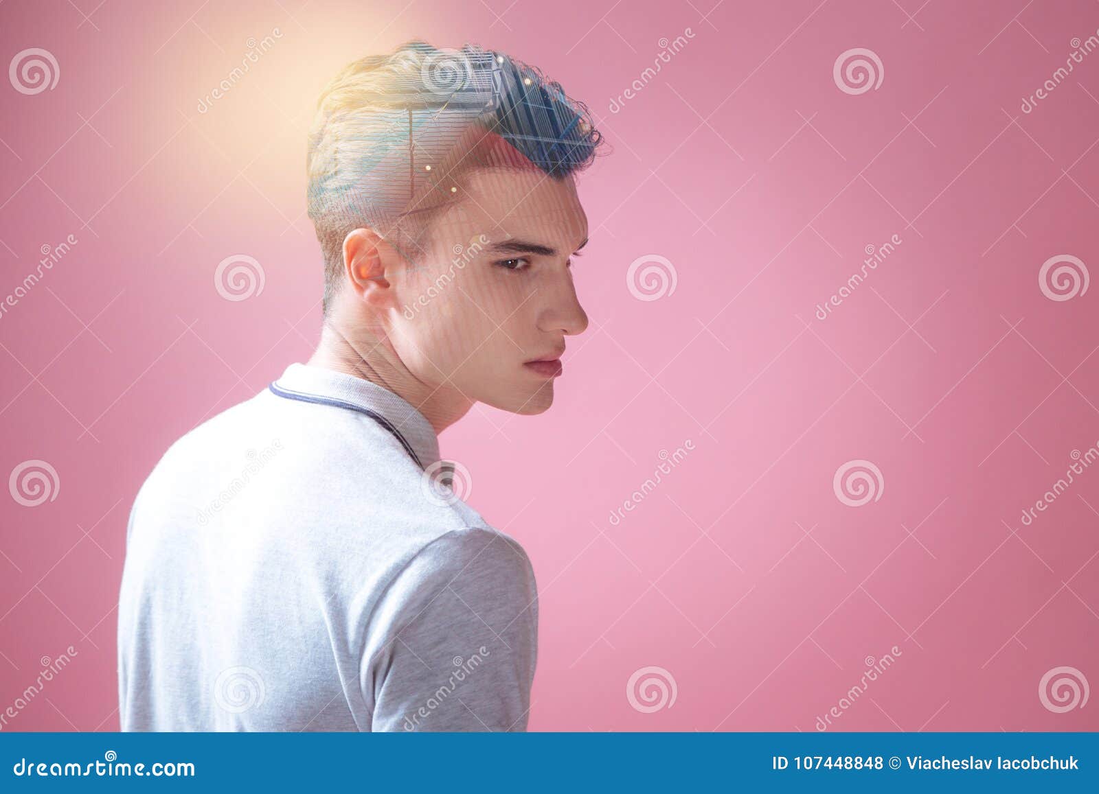 Nice Young Man Having Great Imagination Stock Photo - Image of emotions ...